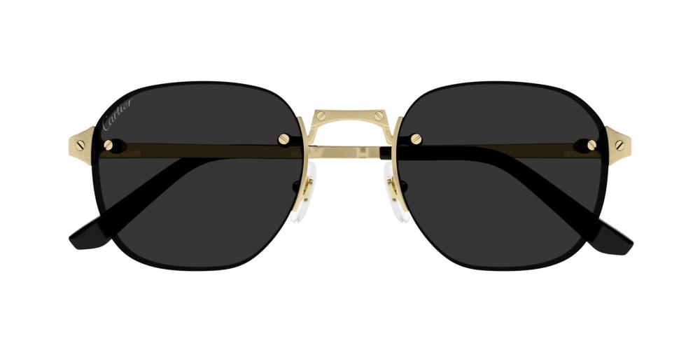 Cartier Santos De Cartier Ct0459s Men Black Geometric Sunglasses ...